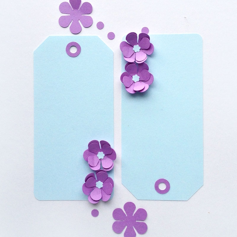 DIY 3d Flower Tags